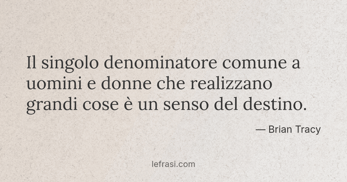 Il singolo denominatore comune a uomini e donne che realizzano ...