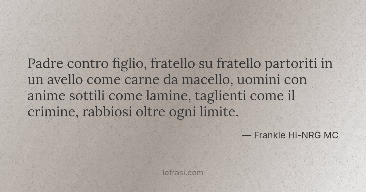 Padre contro figlio fratello su fratello partoriti in un ...