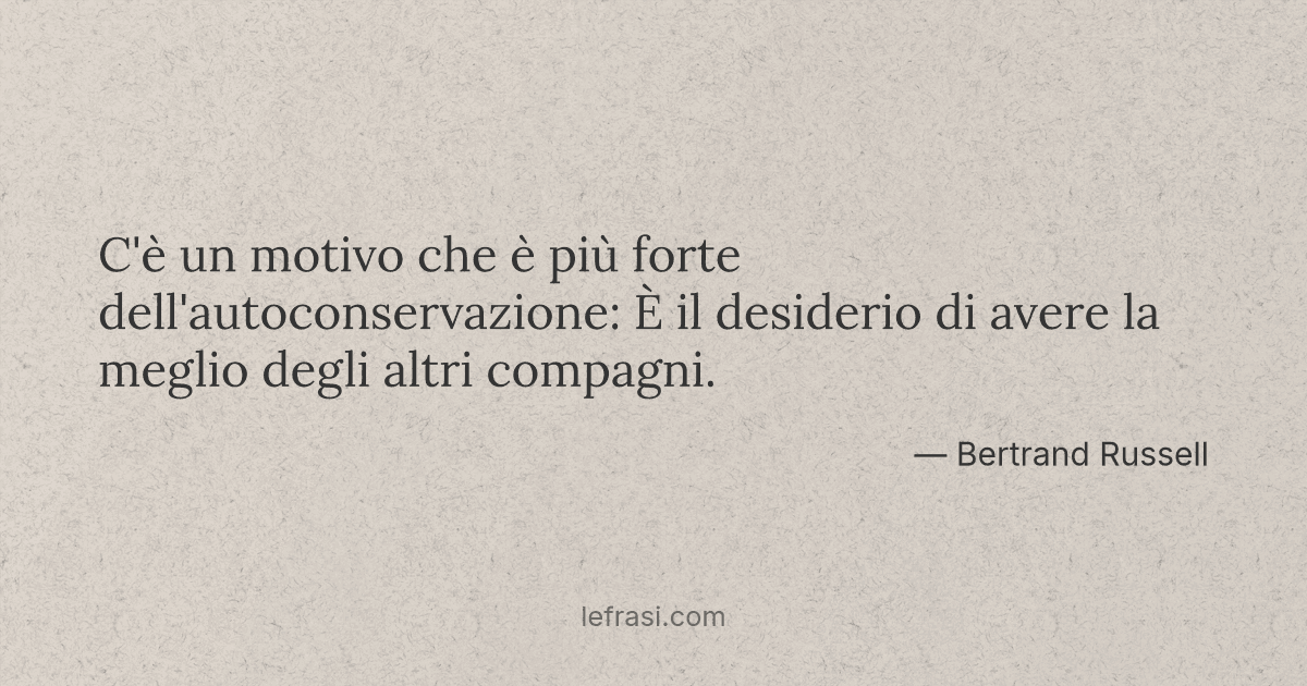 C'è un motivo che è più forte dell'autoconservazione: È ...
