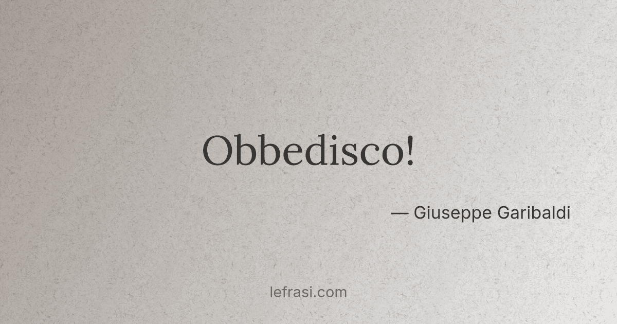 Obbedisco