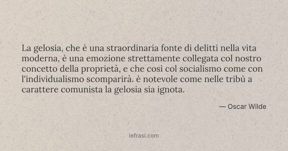 La gelosia che è una straordinaria fonte di delitti nella ...